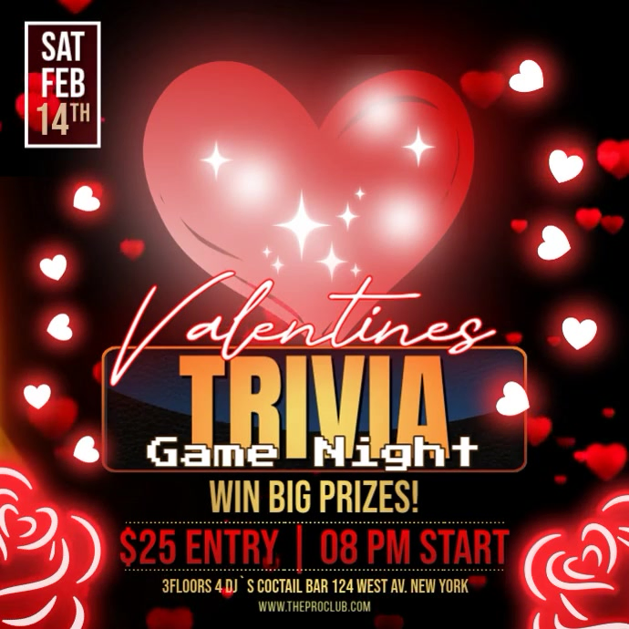 Copy of Valentines Trivia Game Night | PosterMyWall