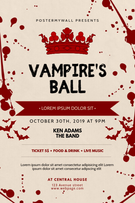 Vampire's ball event flyer template | PosterMyWall