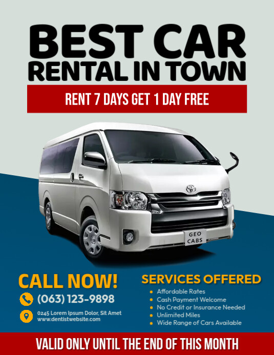 Van Rental Discount - Special Offer Template | PosterMyWall