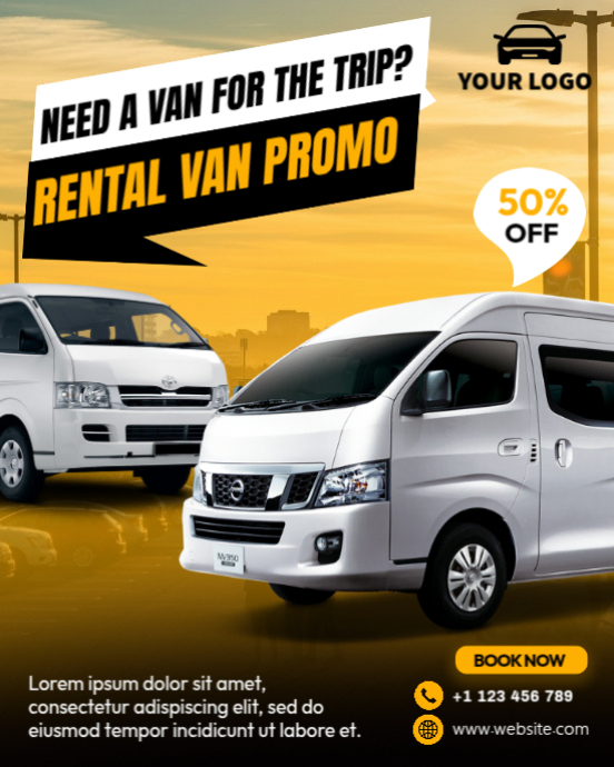 Copy of Van Rental Promo | PosterMyWall