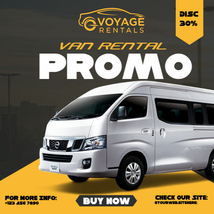 Van Rental Promo Template | PosterMyWall