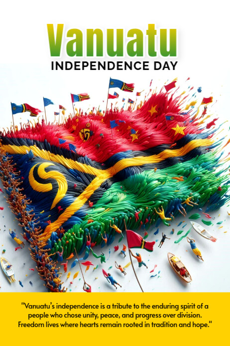 Vanuatu independence day Template | PosterMyWall