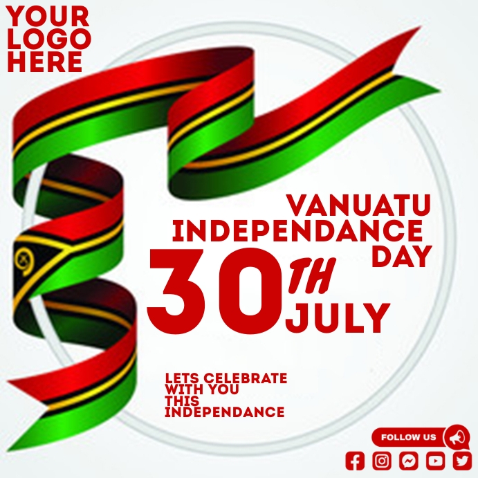 Vanuatu independence day Template | PosterMyWall