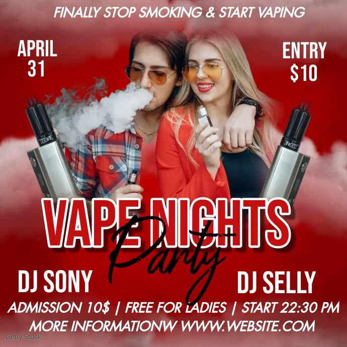 VAPE NIGHTS PARTY Template | PosterMyWall