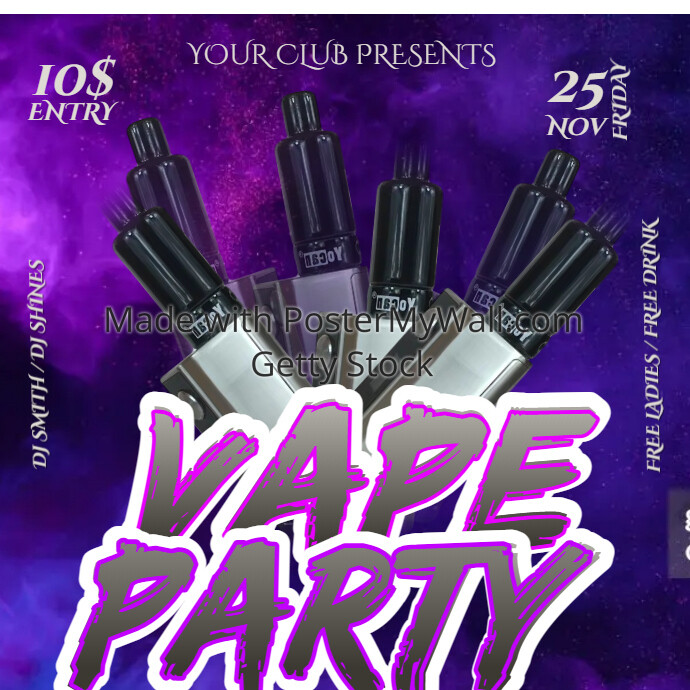 vape party Template | PosterMyWall