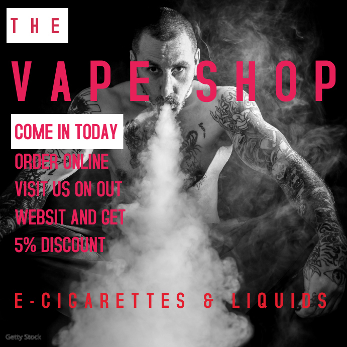 VAPE SHOP Template | PosterMyWall
