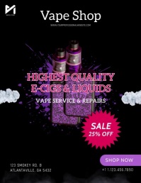 Vape Shop Flyer Template | PosterMyWall