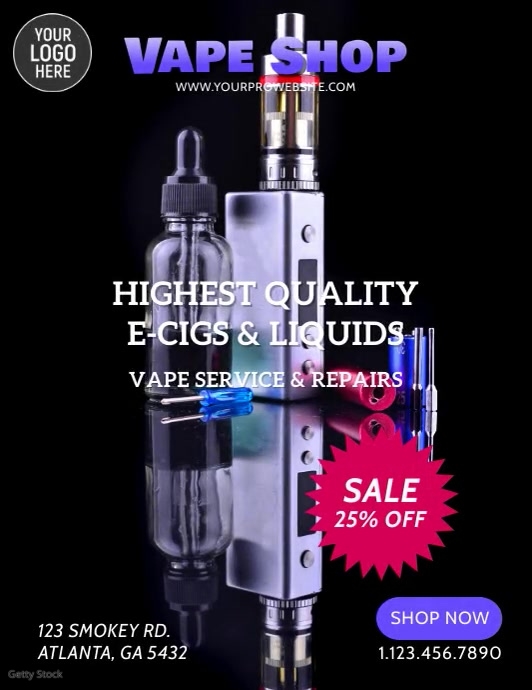 Vape Shop Flyer Template | PosterMyWall