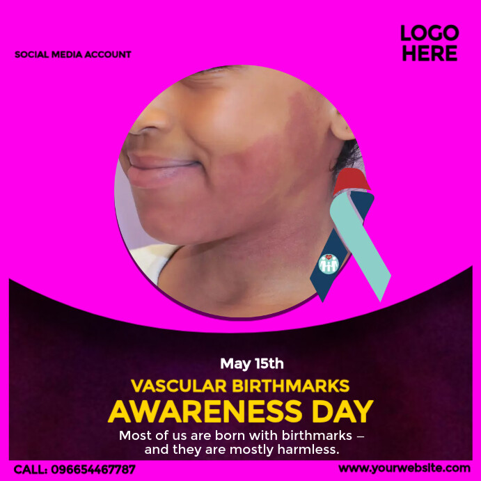 Plantilla de Vascular Birthmarks Awareness Day | PosterMyWall