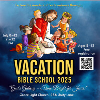 VBS Vacation Bible School Poster Flyers Template | PosterMyWall
