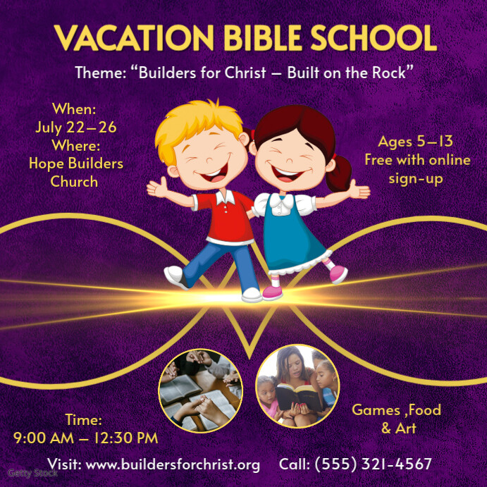 Copy of VBS Vacation Bible School Poster Flyers | PosterMyWall