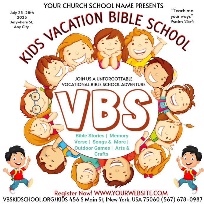 Modèle VBS Vocation Bible School Flyer | PosterMyWall