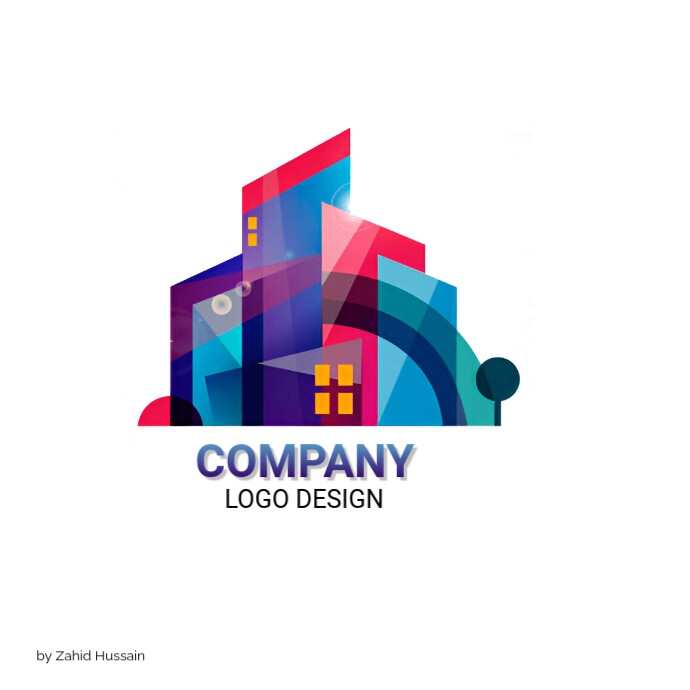 vector geometric colorful abstract building icon, logo design Template ...