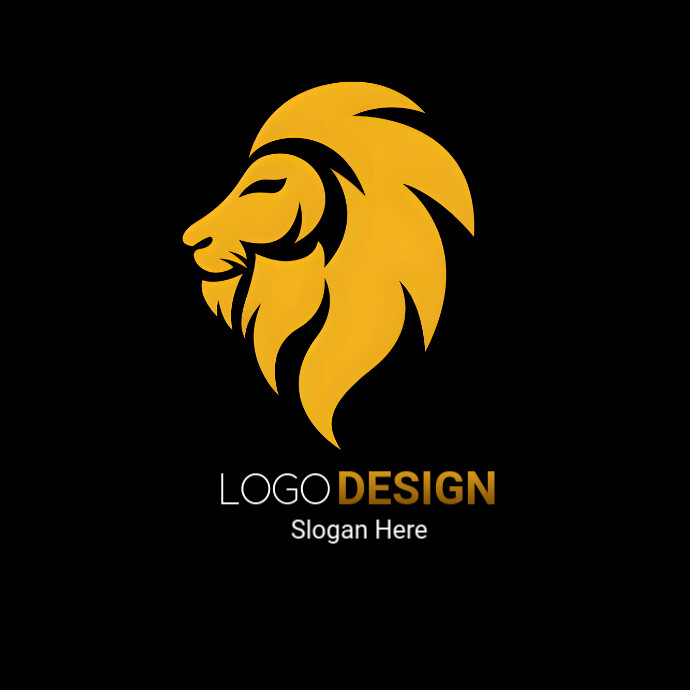 Vector Illustration of a very Synthesized Elegant Gold Lion Icon Symbol ...
