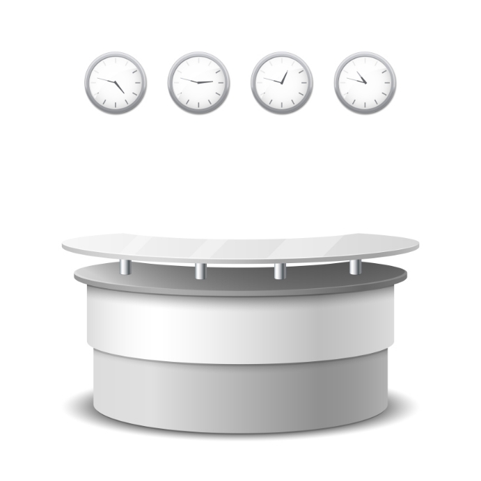 Vector realistic reception counter design Template | PosterMyWall