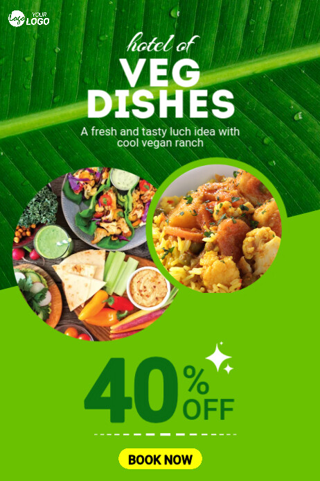 Veg Restaurant Offer Ad Template | PosterMyWall