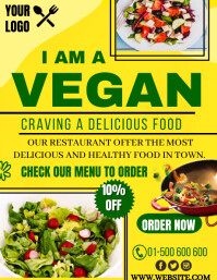 Vegan Restaurant Flyer Template | PosterMyWall