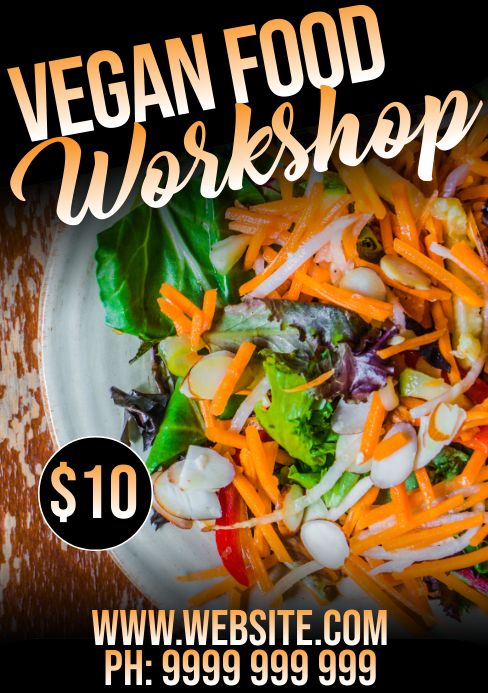 Vegan food Workshop Template | PosterMyWall