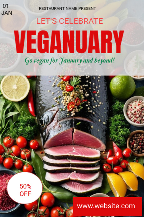 Veganuary day celebration Template | PosterMyWall