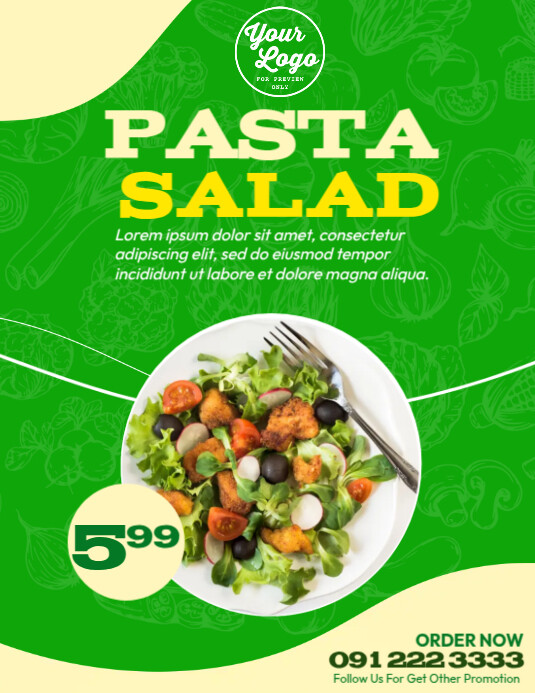 Vegetable Food Menu Template | PosterMyWall