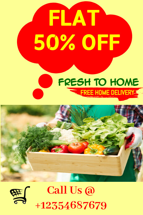 vegetable poster advertisement Template | PosterMyWall