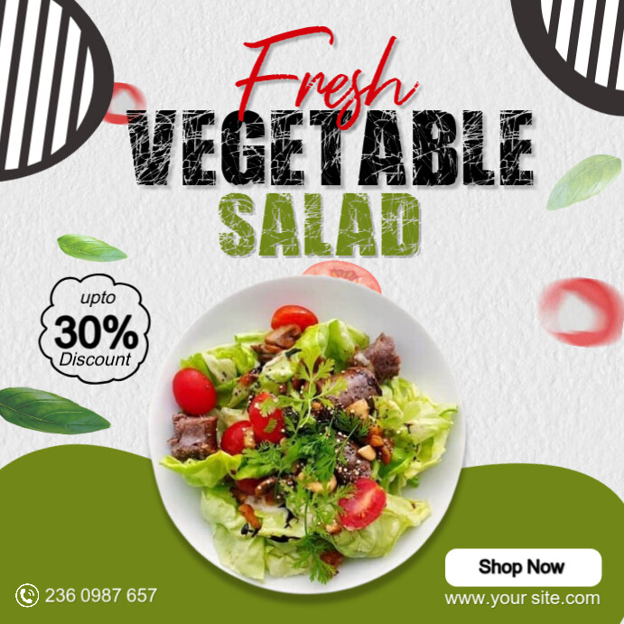Vegetable salad poster Templat | PosterMyWall
