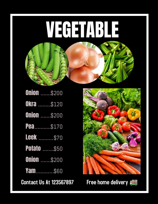 Vegetable sale Template | PosterMyWall
