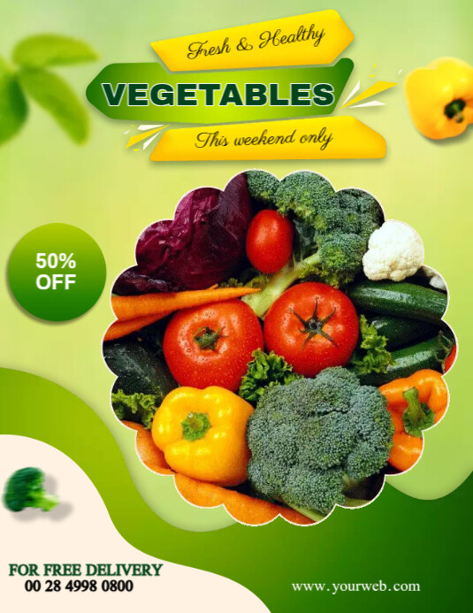 Vegetables Ads Template | PosterMyWall