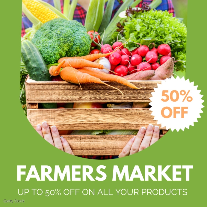 Vegetables Farmer Market Template | PosterMyWall