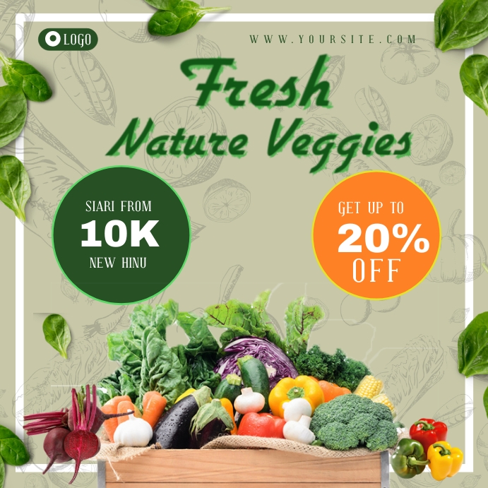 Vegetables sell Poster Template | PosterMyWall