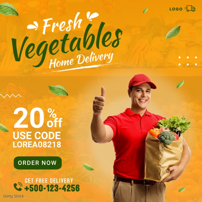 Vegetables social media promotion banner Template | PosterMyWall