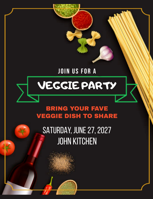 VEGETARIAN PARTY EVENT ad FLYER TEMPLATE | PosterMyWall