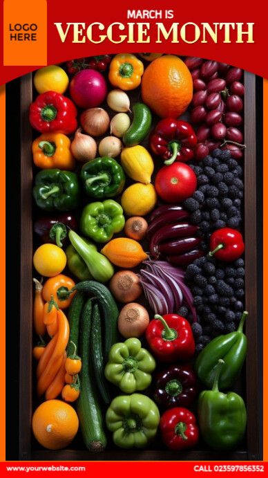 Plantilla de Veggie Month | PosterMyWall