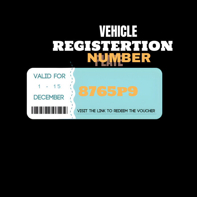 Copy of Vehicle plate number | PosterMyWall