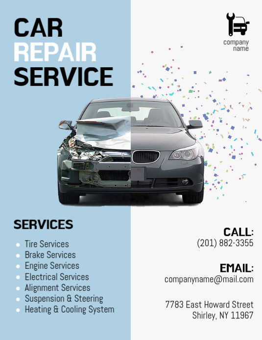 Vehicle Repair Service Flyer Template | PosterMyWall