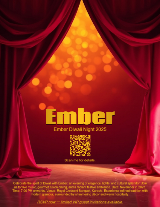 Velvet Ember Diwali Gala Flyer Template – Luxe Cultural Celebration ...