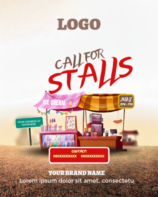 Plantilla de Vendor call template | PosterMyWall