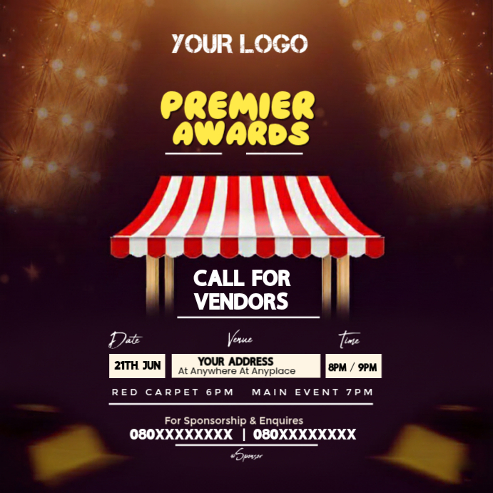 Vendors call template | PosterMyWall