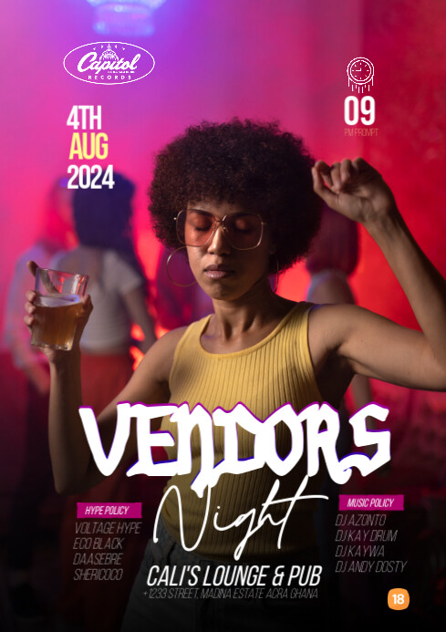 Vendors Night Party Poster Template | PosterMyWall