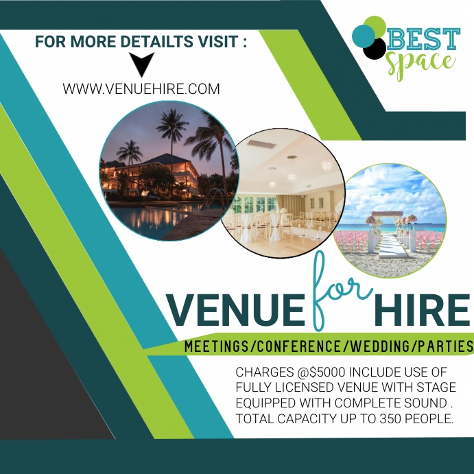 Copy of venue for hire template | PosterMyWall