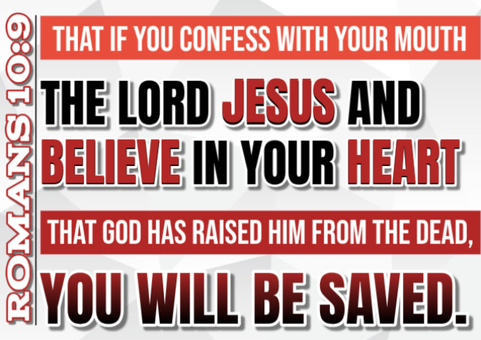 Verse Romans 10:9 Placard Template | PosterMyWall