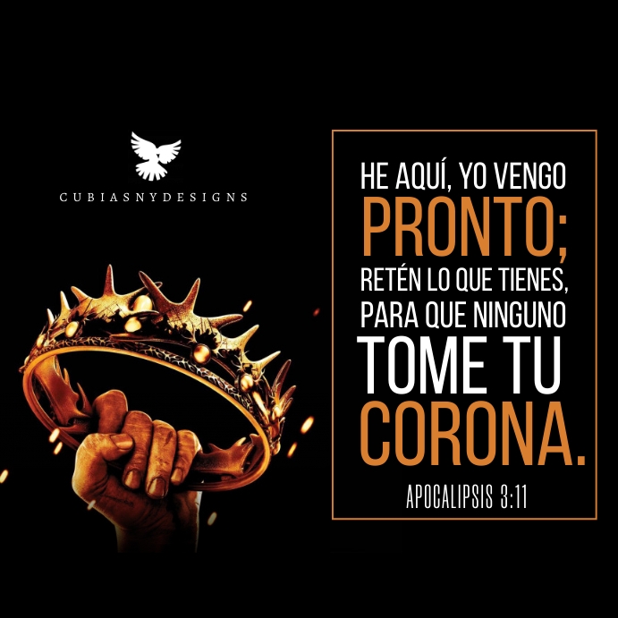 VERSO BIBLICO APOCALIPSIS 3 11 Template | PosterMyWall