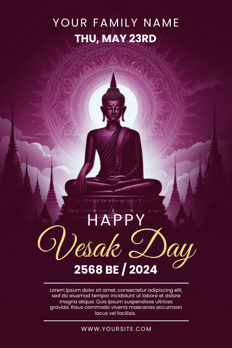 Vesak Day Flyer or poster Template | PosterMyWall