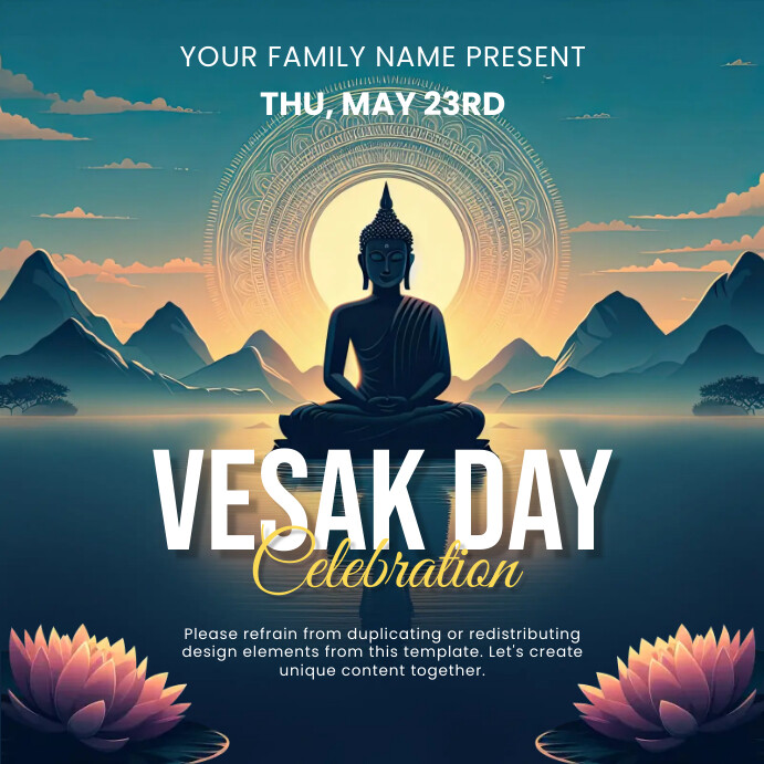 Vesak Day Greeting Template | PosterMyWall