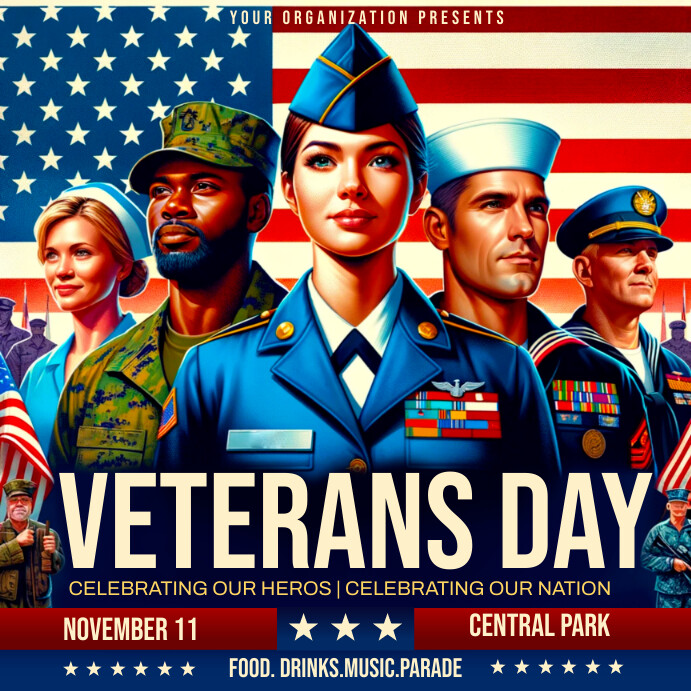 Veteran's Day Flyer Template | PosterMyWall