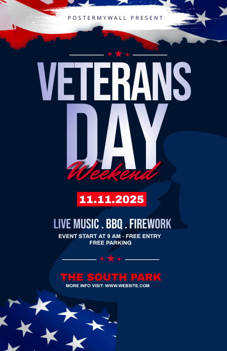 Veteran's Day flyer Template | PosterMyWall