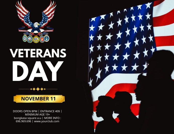 Copy of Veteran's day Invitation Template/Flyers | PosterMyWall