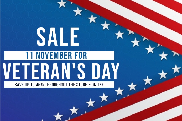 VETERAN'S DAY RETAIL STORE SALE TEMPLATE | PosterMyWall