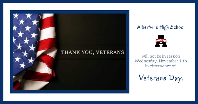 Veteran's Day School Notice Template | PosterMyWall