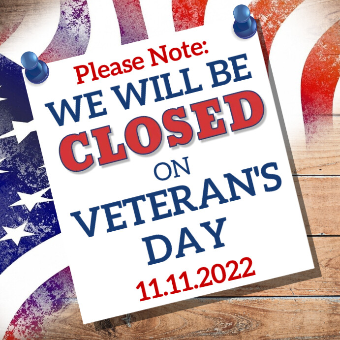 Veteran's Day Social Media Note Template | PosterMyWall